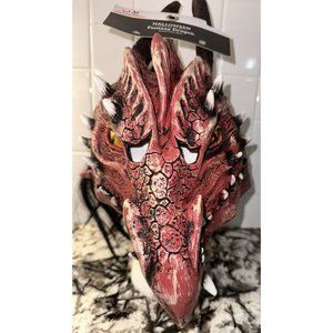 Accessories | Fantasy Dragon Adult Red Dragon Mask Horns Halloween ...